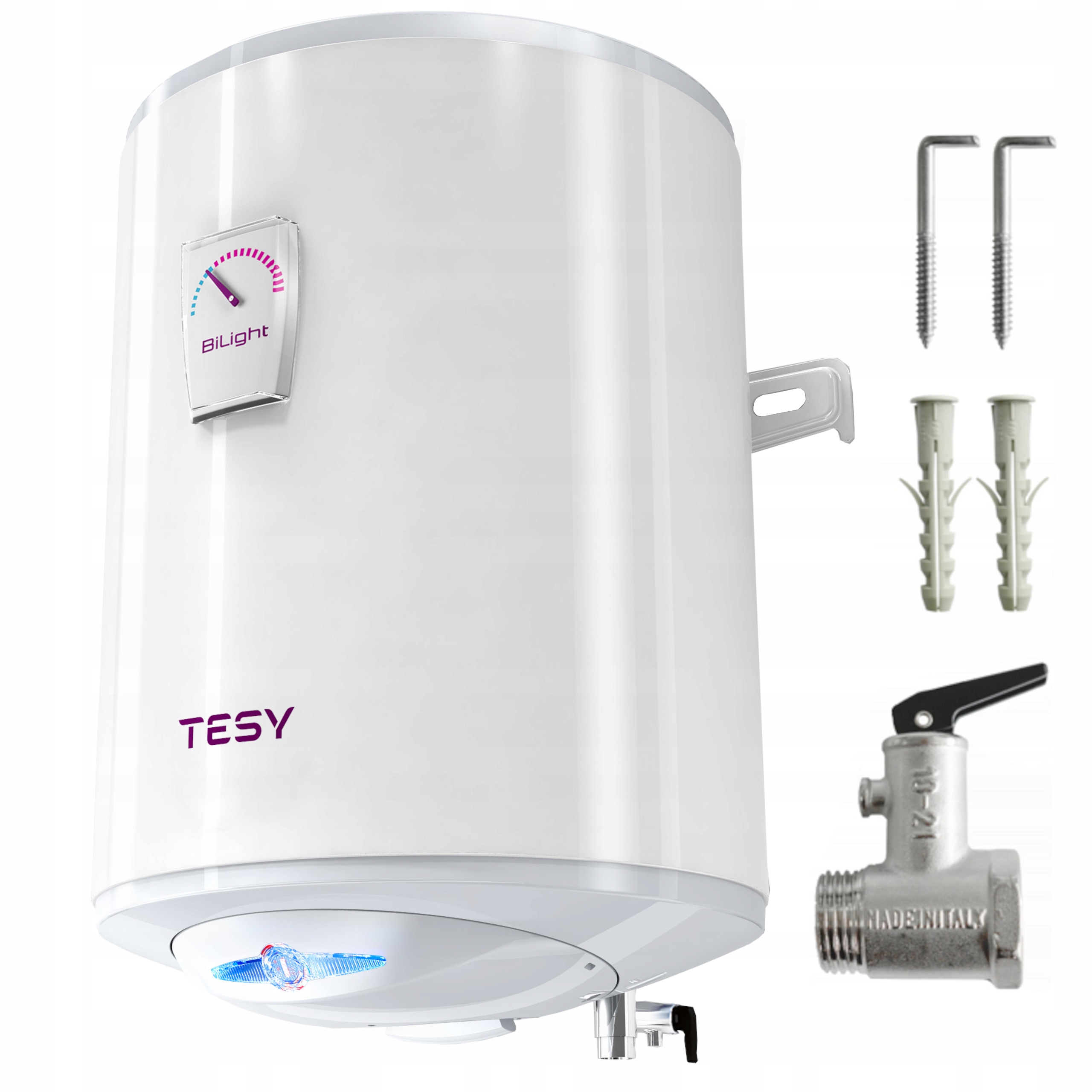 WĄSKI BOJLER ELEKTRYCZNY PODGRZEWACZ WODY 30L SLIM GRZAŁKA 1200W ANODA ...