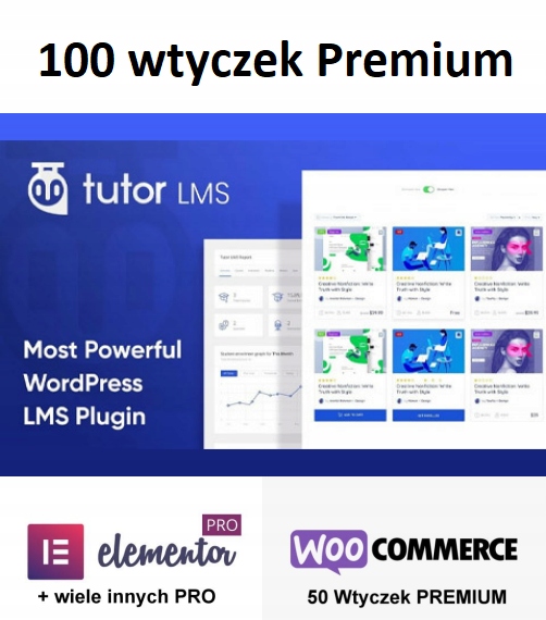 Wtyczka ( Plugin) Tutor LMS Pro WordPress - Sklep, Opinie, Cena w Allegro