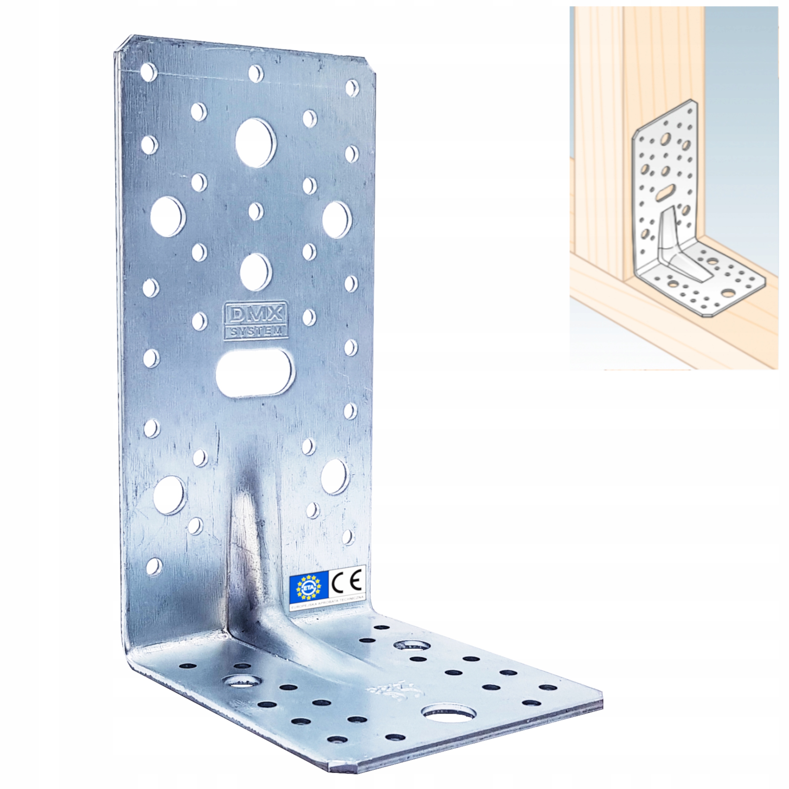 KP6 KĄTOWNIK CIESIELSKI MONTAŻOWY Z PRZETŁOCZENIEM 172x105x90x3,0 ...