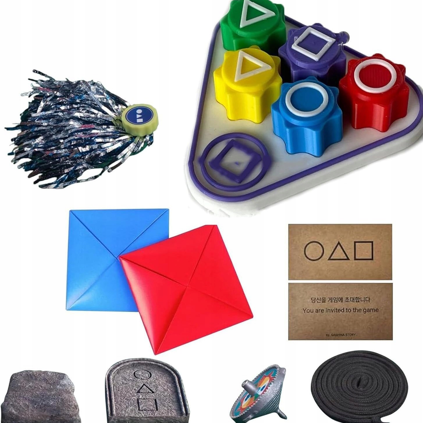 KOCKA GONG CONGGI GONG-GI JÁTÉK SQUID GAME ÁLLVÁNY 6DB - Allegro