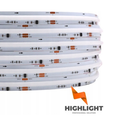 10m Taśma LED COB Cyfrowa RGB+WW 16W 24V SK6812 840 LED/m CRI90 HIGHLIGHT (5905141725711) • Cena ...
