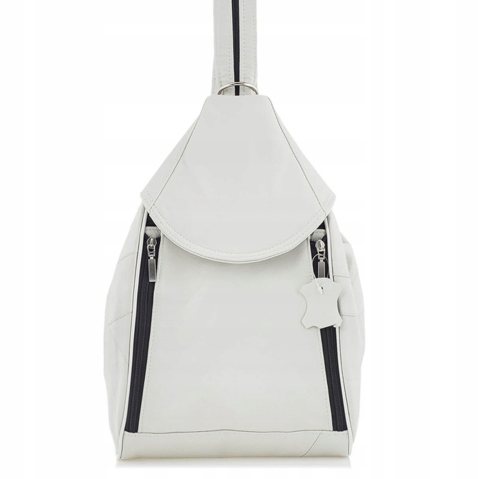 Női hátizsák VALÓDI BŐR (báránybőr) Elegáns Fehér Rene Belveder za ...