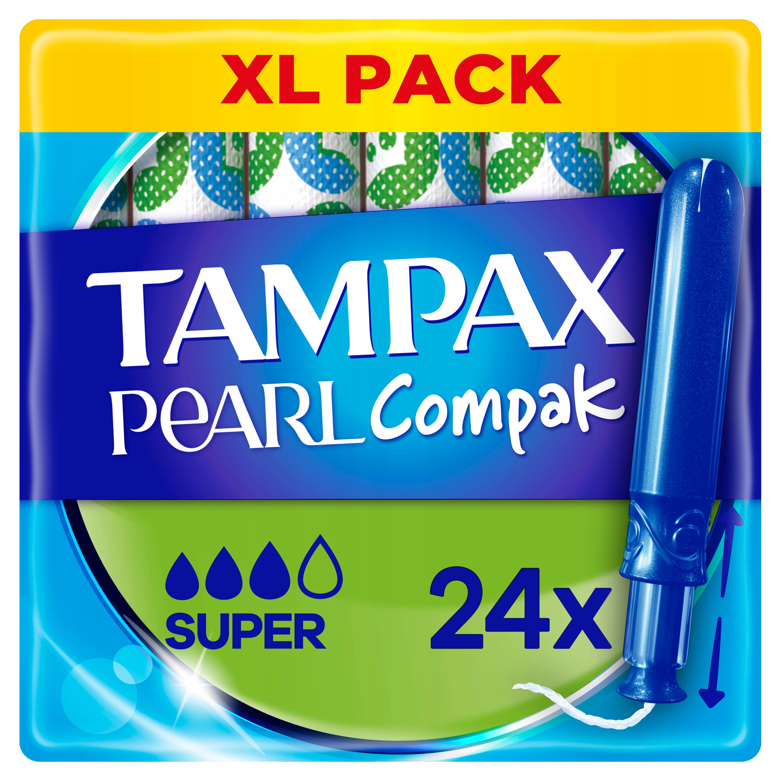 TAMPAX PEARL COMPAK tampony super 24 szt z aplikatorem • Opinie - Allegro