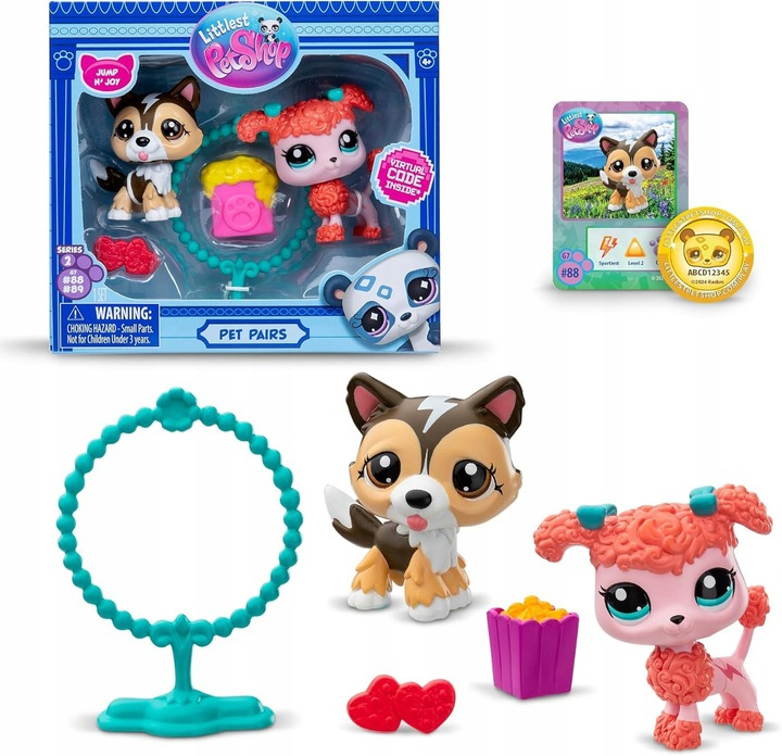 Littlest Pet Shop Zestaw 2-pak Radosne Pieski #88 #89 LPS00620 ...