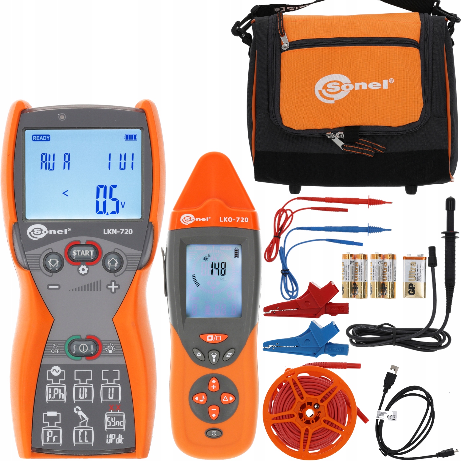 Lokalizator przewodów Sonel LKZ-720 z wyposażeniem standardowym ...