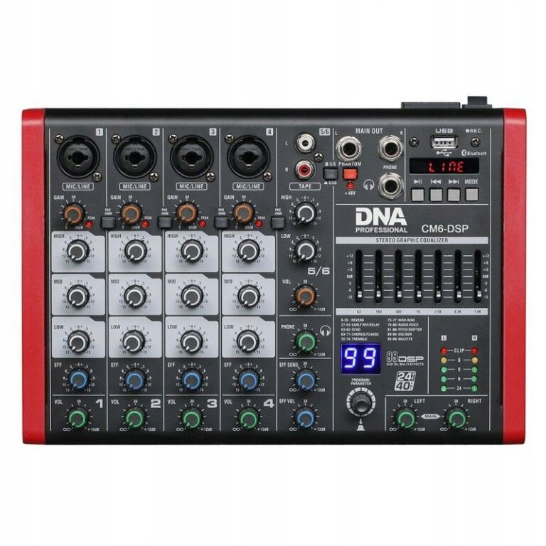 DNA CM6-DSP MIKSER AUDIO ANALOGOWY EQUALIZ USB MP3 EFEKTY BLUETOOTH PHANTOM - Sklep, Opinie ...