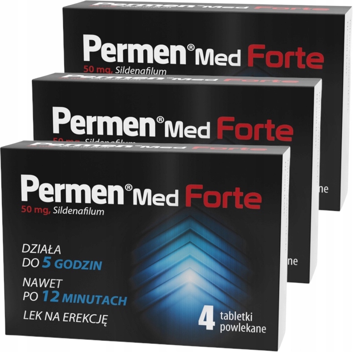 Permen Med Forte 50 mg 4 tabletki Sildenafil Potencja Erekcja ...