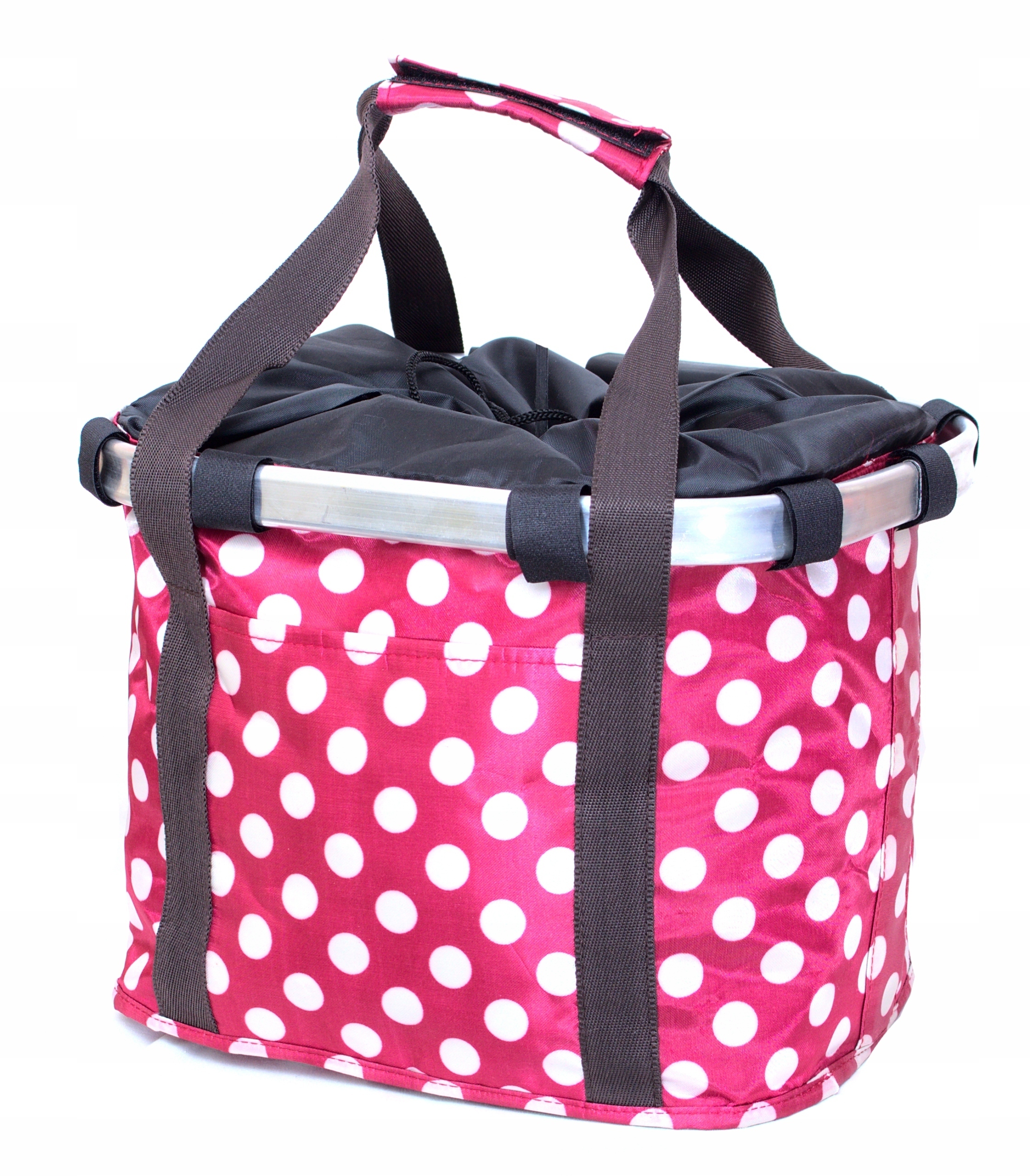 KOSZYK NA ROWER DUŻY ALUMINIOWY KOSZ TORBA NA KIEROWNICE KLIK A595 RÓŻOWY - 5902221511400 ...