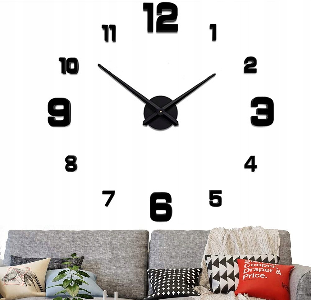 ZEGAR ŚCIENNY DUŻY DIY CZARNY NAKLEJANY NOWOCZESNY (DIY CZARNY ... ZEGAR ŚCIENNY DUŻY DIY CZARNY NAKLEJANY NOWOCZESNY (DIY CZARNY ...