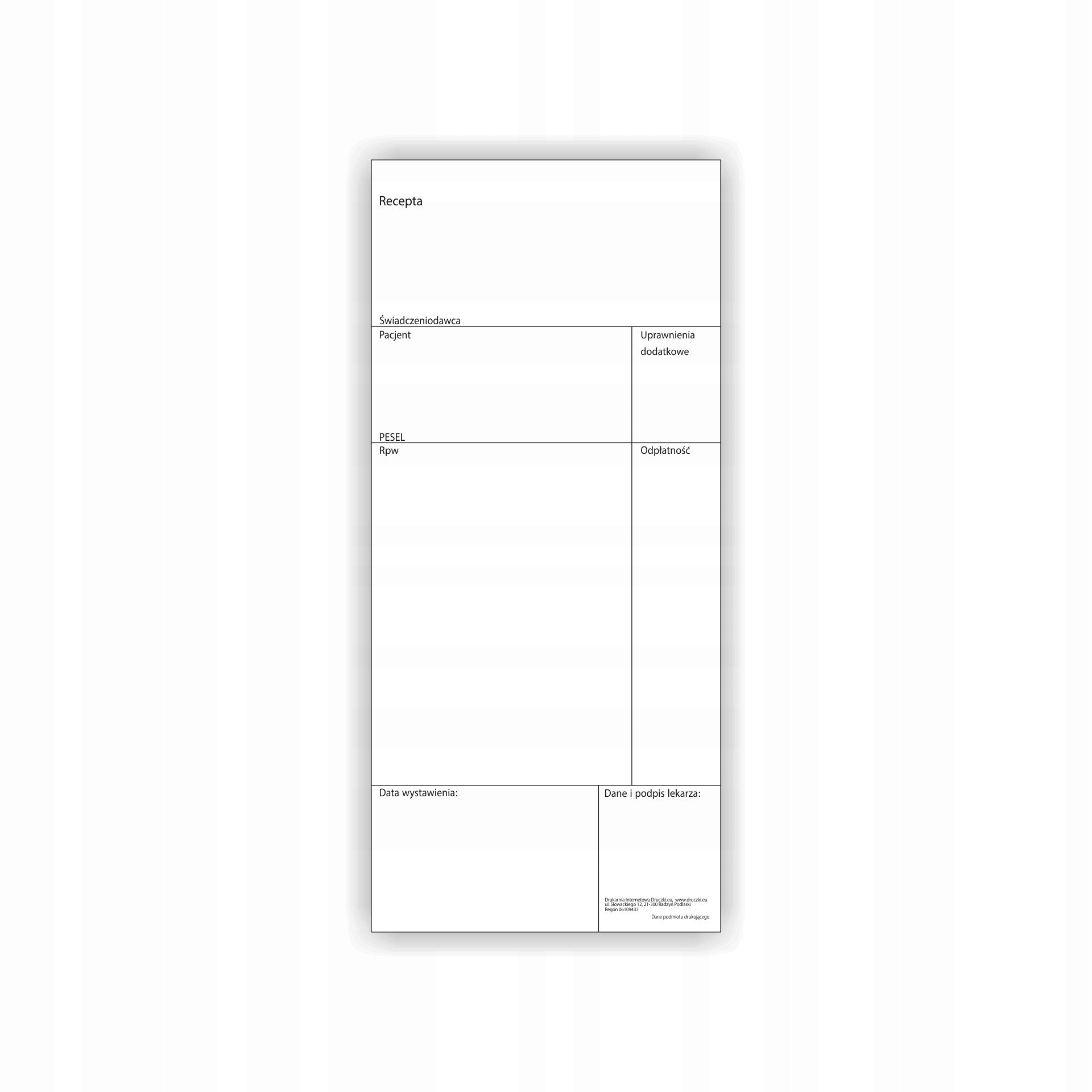 RPW Recepty lekarskie NOWY WZÓR 2022 (817) • Cena, Opinie • Druki ...