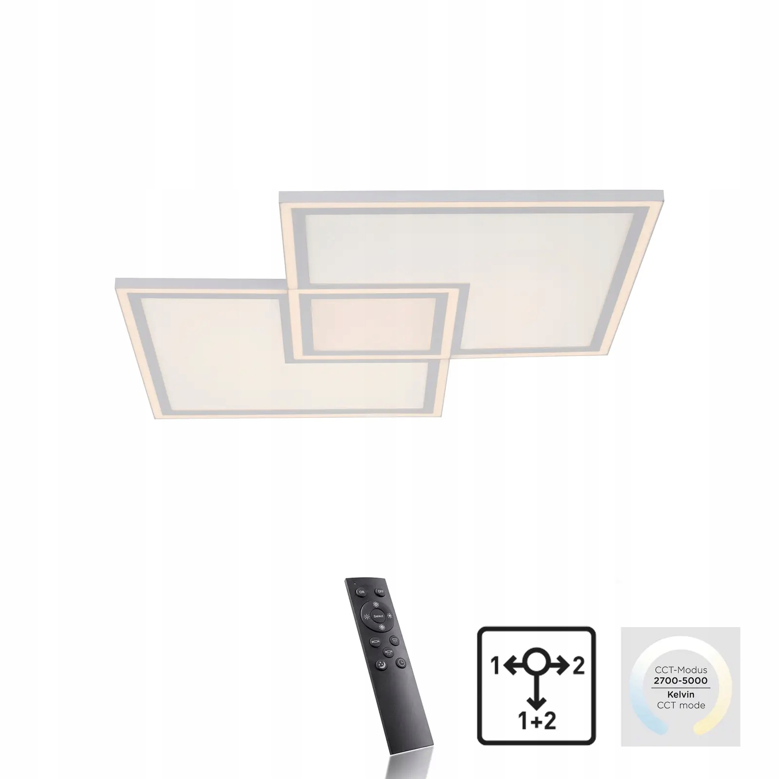 Lampa led sufit PLAFON Edging 14855-16 68x68cm PILOT PIĘKNA ...