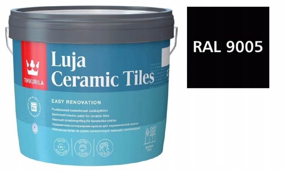 Farba akrylowa do płytek Tikkurila 2,7 l Biały półmat (6408070118443 ...