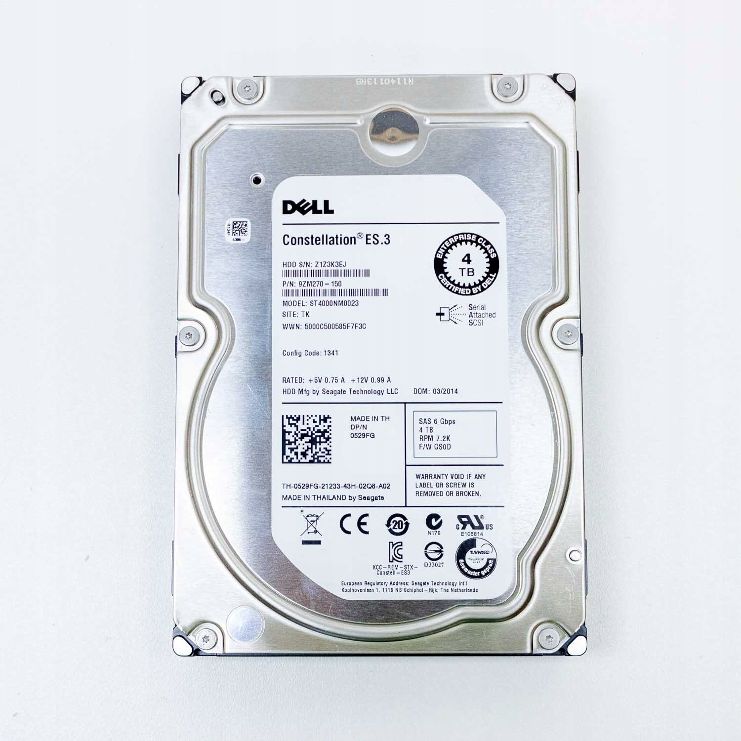 Dell 4 TB 3,5" SAS HDD ST4000NM0023 0529FG - Sklep, Opinie, Cena w Allegro
