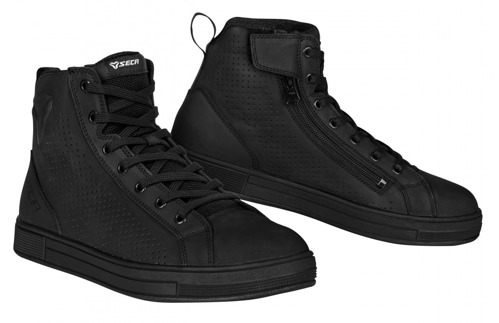 SECA SKÓRZANE BUTY MOTOCYKLOWE MIEJSKIE KENT II TRAMPKI NUBUK BLACK 46 ...