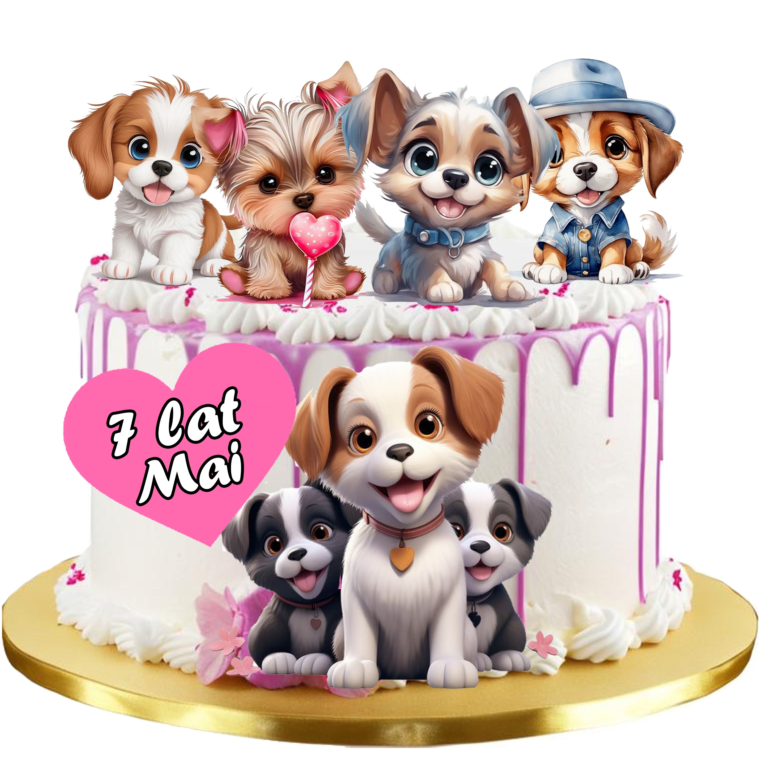 OPŁATEK ZESTAW POSTACIE PIESEK PIESKI PIES + TEKST 15009990871 - Allegro.pl