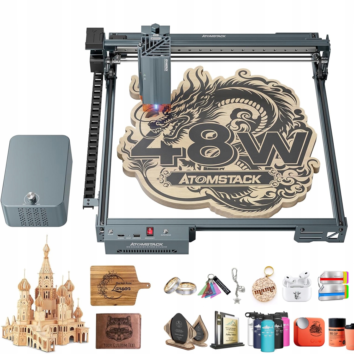 Grawer/wycinarka laserowa ATOMSTACK A40 PRO V2 48W 395*385mm - Sklep ...