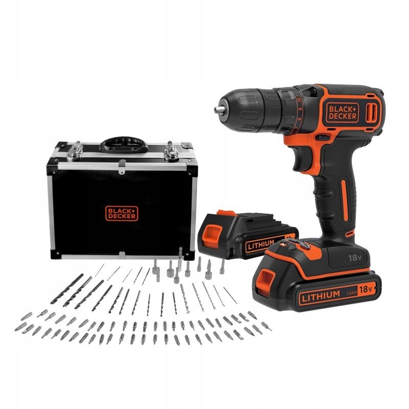 Wkrętarka Black+Decker zasilanie akumulatorowe 18 V BDCDC18BAFC ...