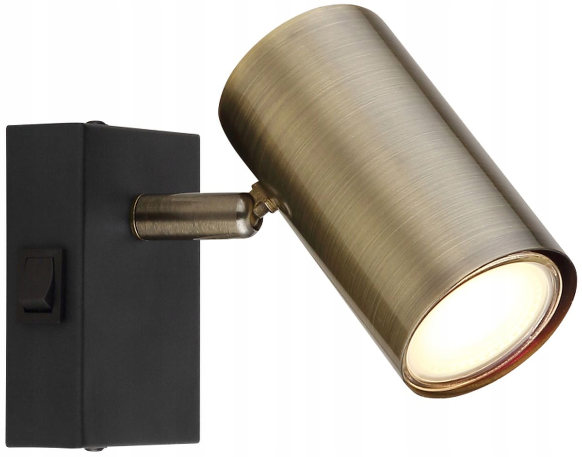 KINKIET ŚCIENNY CZARNY MAT MOSIĄDZ GLOBO LIGHTING ROBBY KINKIET 1X25W ...