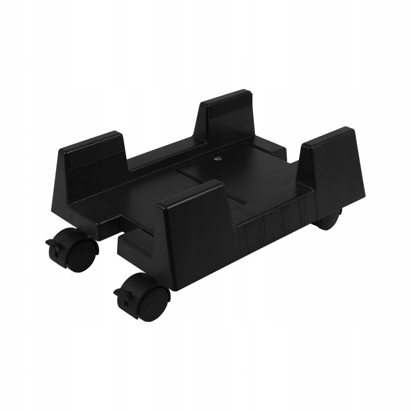 Kočárek stojan pod počítač stojan kolečka černý - Allegro