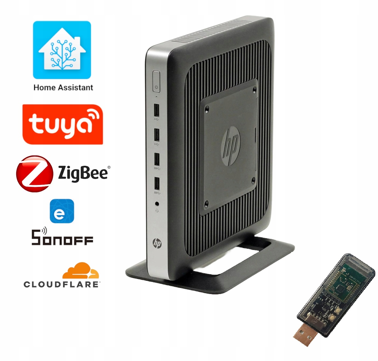 Home Assistant HP T630 8GB RAM SSD Cloudflare tuya Zigbee2MQTT ...