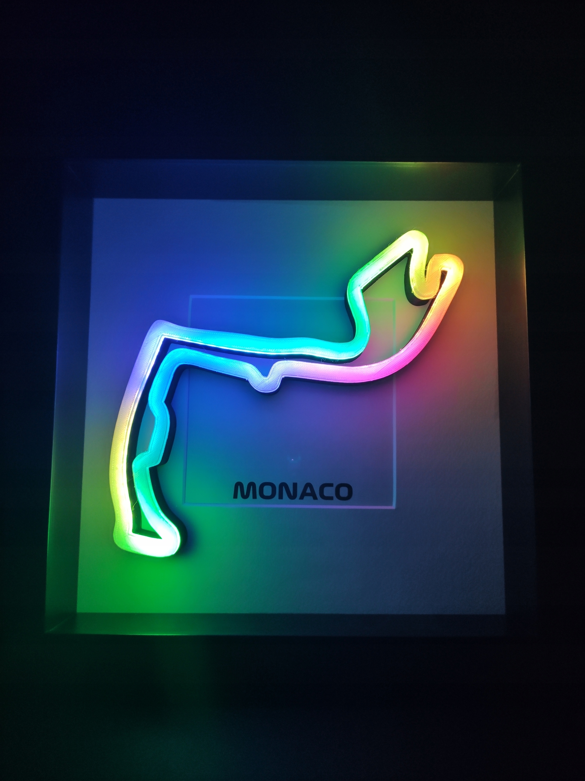 LED Track Formuła 1 Ramka Tor F1, Podświetlany model toru ...