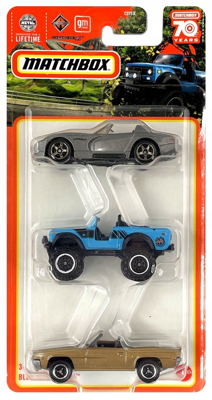 Matchbox 3 Pack HLC08 BLUE HIGHWAYS III Dodge Viper Camaro - porównaj ...