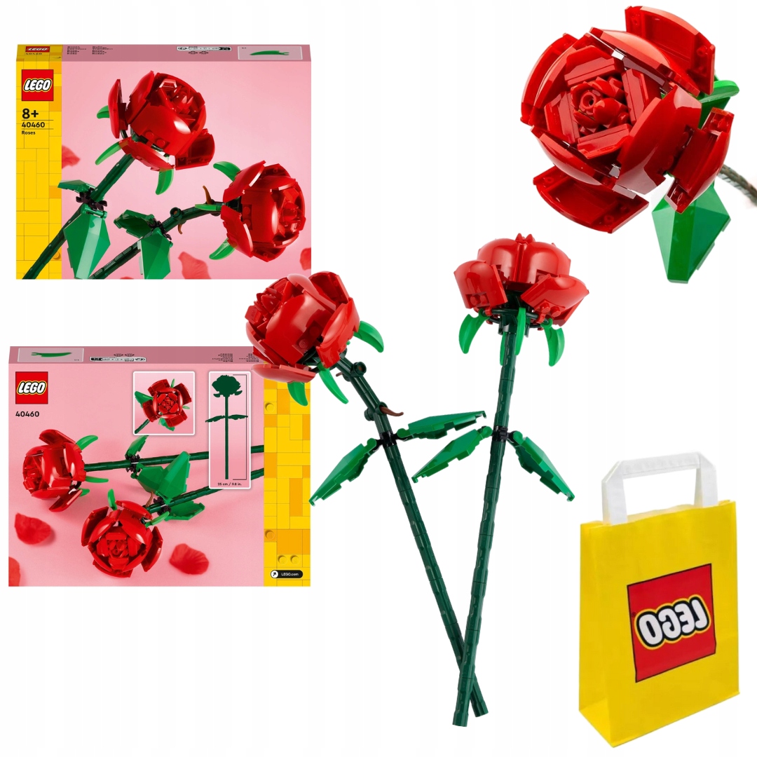 LEGO Icons Rózsa Virágok Rózsa Botanical Collection Ajándék Neki za ...