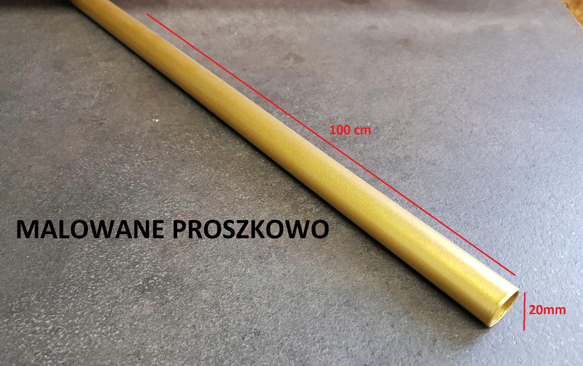 Rurka stal czarna malowana proszkowo kolor ZŁOTY • Cena, Opinie ...