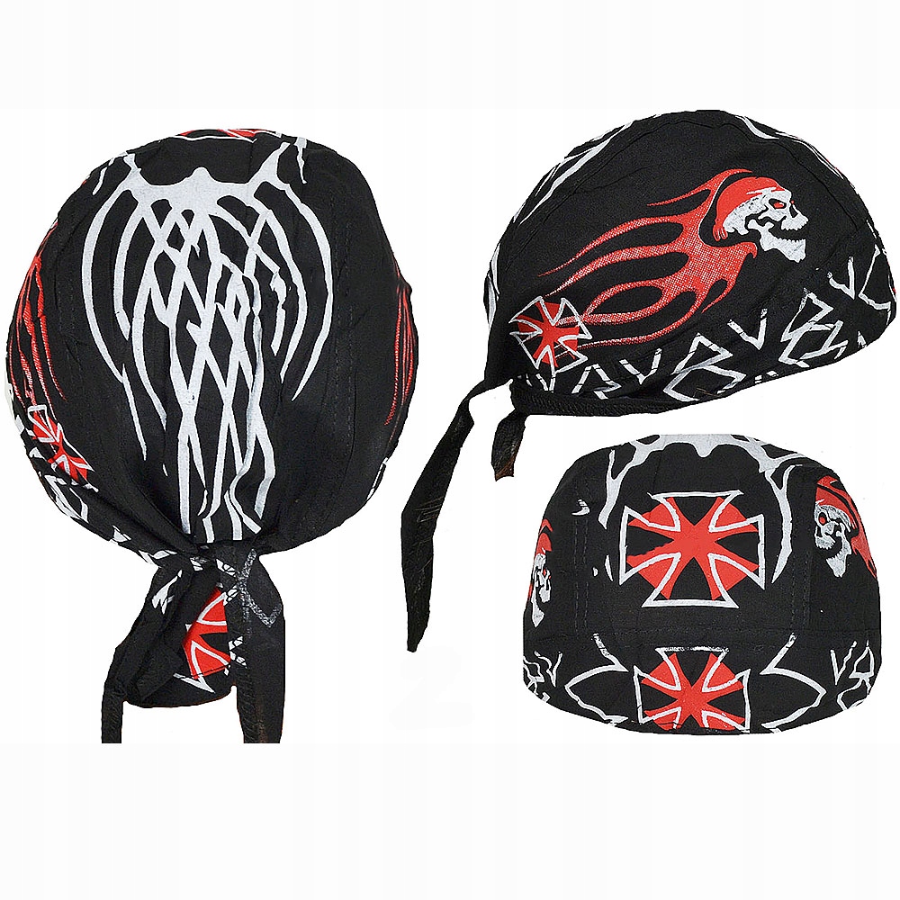 BANDANA Motor Chusta CHUSTKA Wiązana na Głowę • Cena, Opinie • Czapki ...