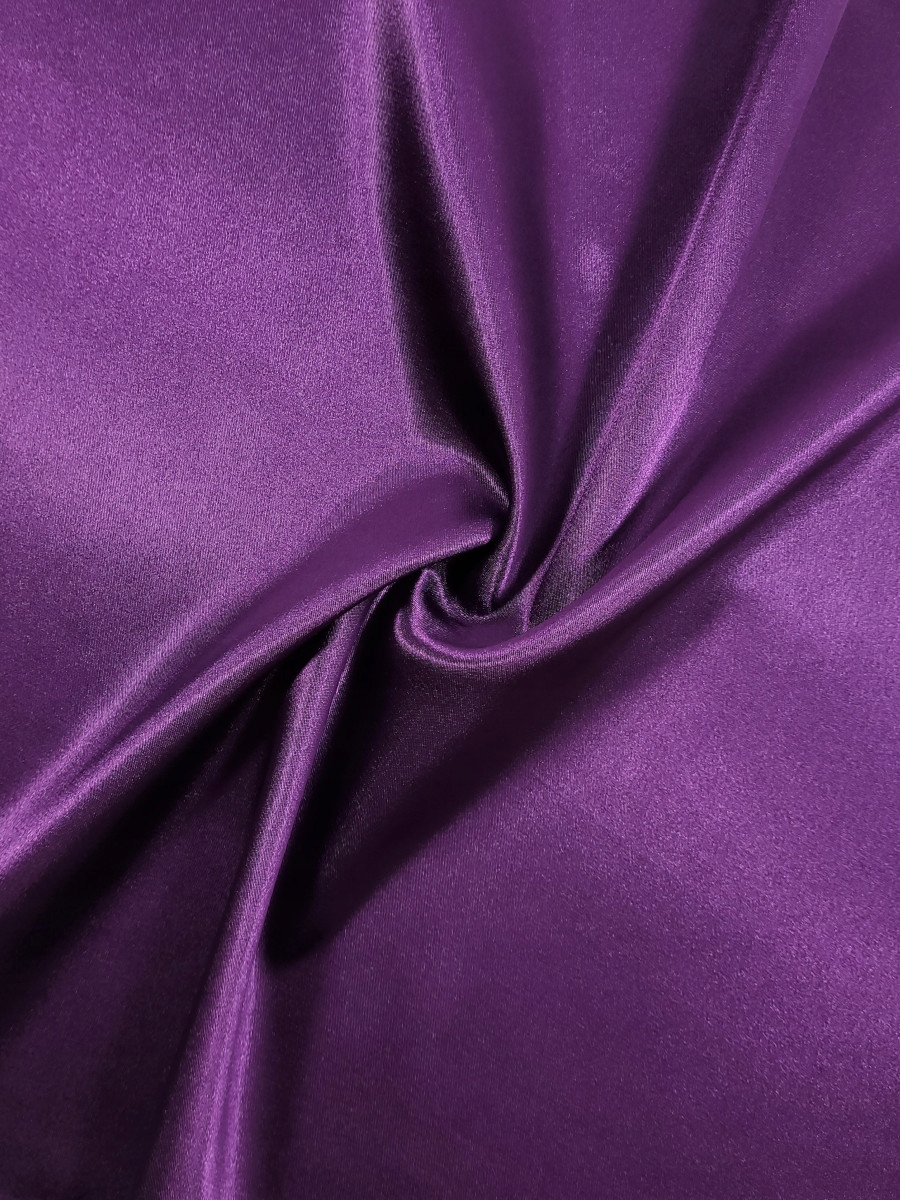 Tkanina satyna z lycra materiał ciemny fiolet 0,5 • Cena, Opinie - Allegro