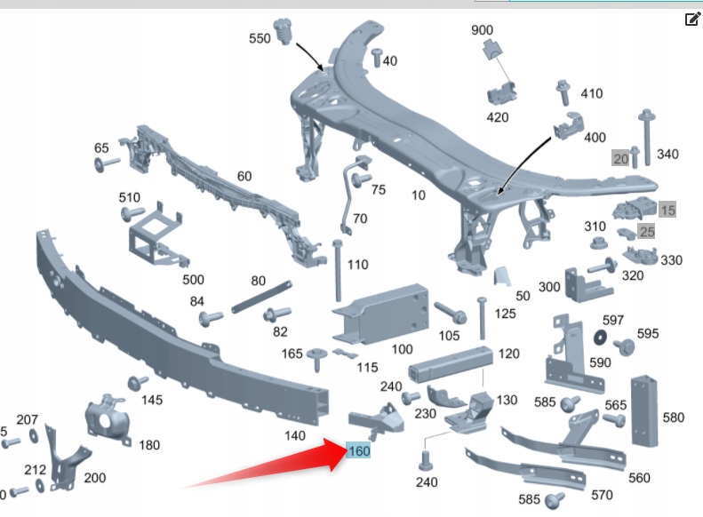 WSPORNIK PASA PRZEDNIEGO C KLASA W205 MERCEDES LEW A2056203401 za 213 ...