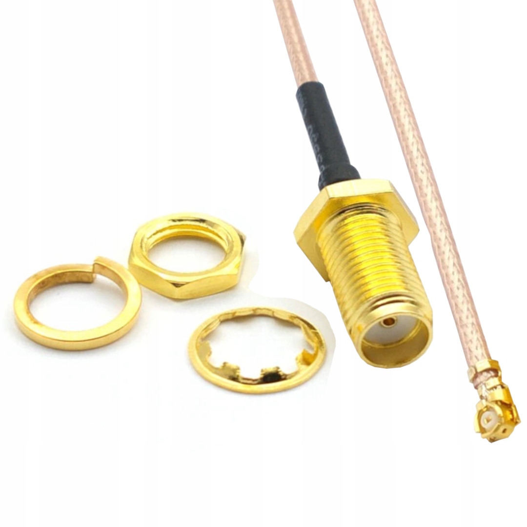 UFL IPEX IPX - SMA aljzat RG178 pigtail kábel 15cm, (5905778445761) • Ár, Vélemények - Allegro