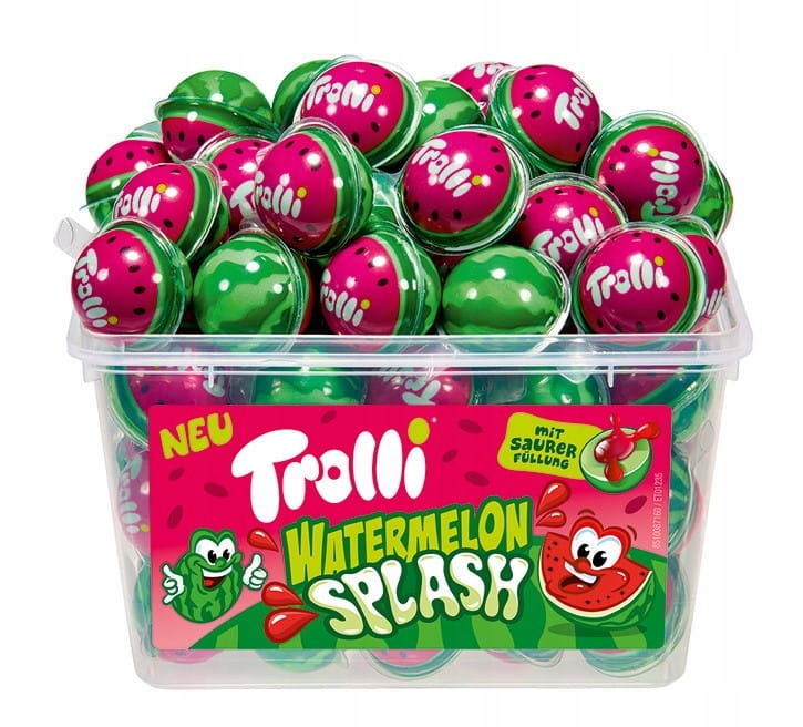 TROLLI ŻELKI ARBUZ WATERMELON SPLASH 60 szt (4003084996104) • Cena ...