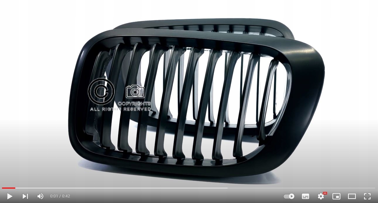 007MB 2D - Решетка для почек BMW E46 98-01 черный матовый ПРЕДЛИФТ ...