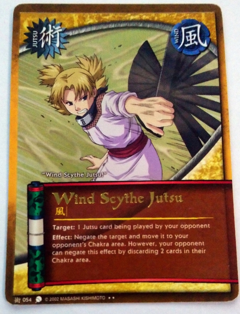 Karta Naruto CCG Jutsu Wind Scythe Jutsu - J-054 - Stan: Używany 4 ...