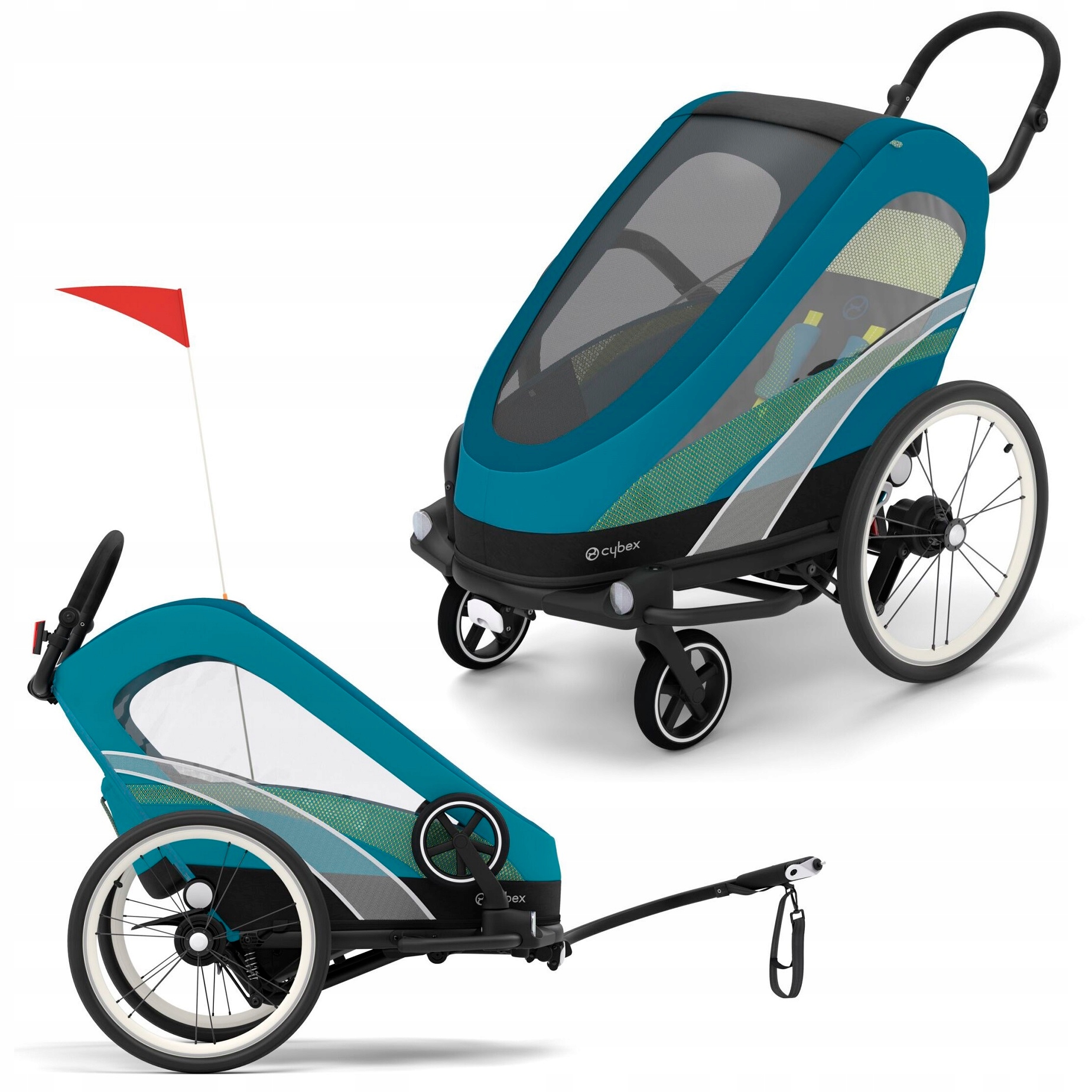 CYBEX ZENO BIKE PRZYCZEPKA ROWEROWA 2W1 SPACERÓWKA (4063846203390) • Cena, Opinie • Biegowe i ...