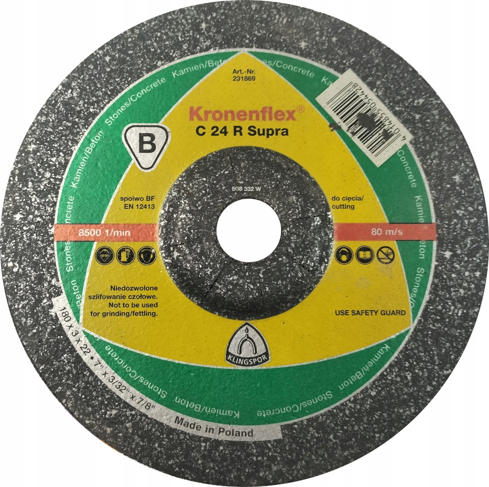 TARCZA DO KAMIENIA 180x3x22 cm KRONENFLEX (4014855054428) • Cena ...