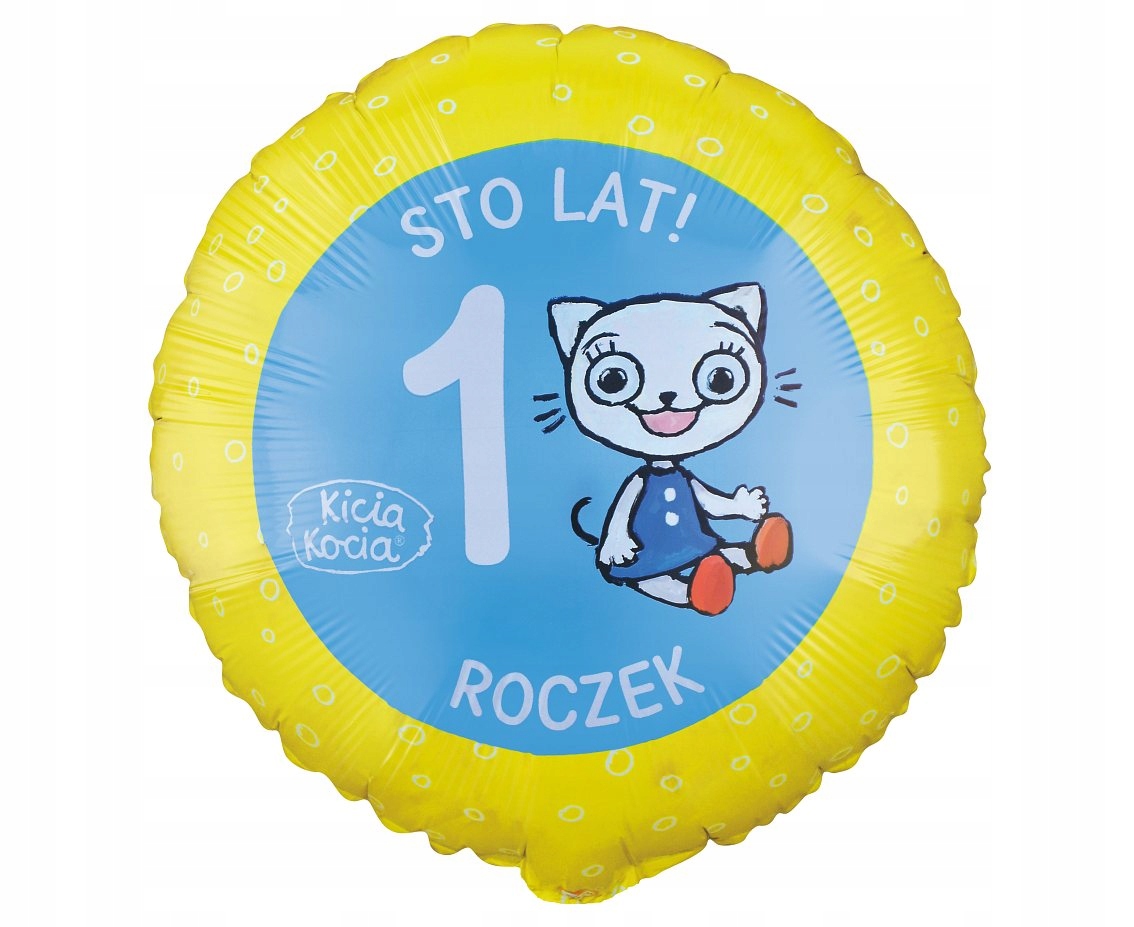 Fólia Lufi KICIA KOCIA Mese Macska 1. Születésnap Első Év Száz Év Party ...