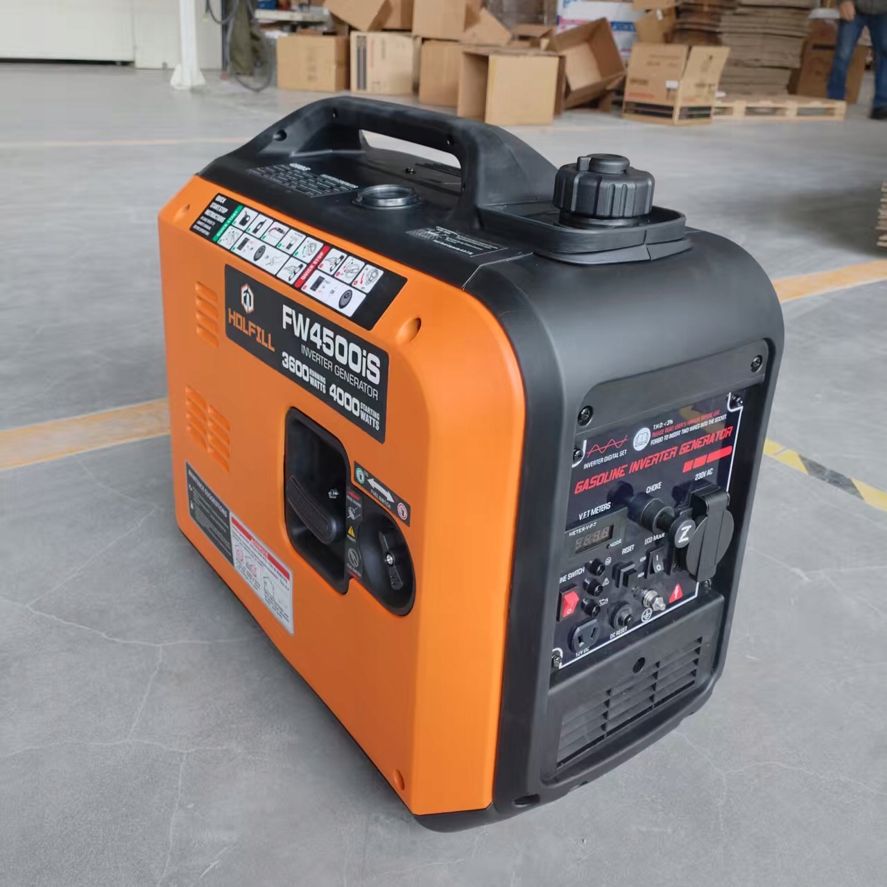 Prenosný jednofázový benzínový generátor Holfill s výkonom 4000 W ...