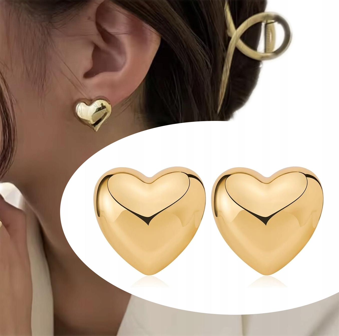 Serce Złote Duże - Niska cena na Allegro