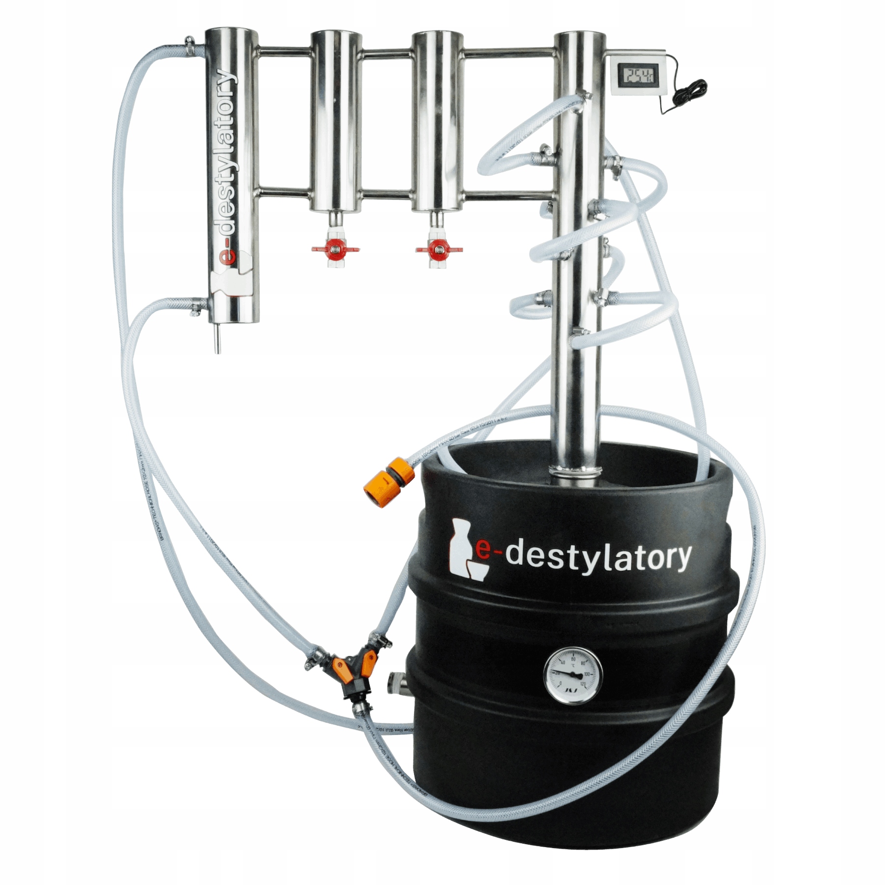 DESTILÁTOR 6 STUDENÝCH PRSTŮ X2NÁDOBA ČEŘÍCÍ A STÁČECÍ 30 L ELEKTRICKÝ ...
