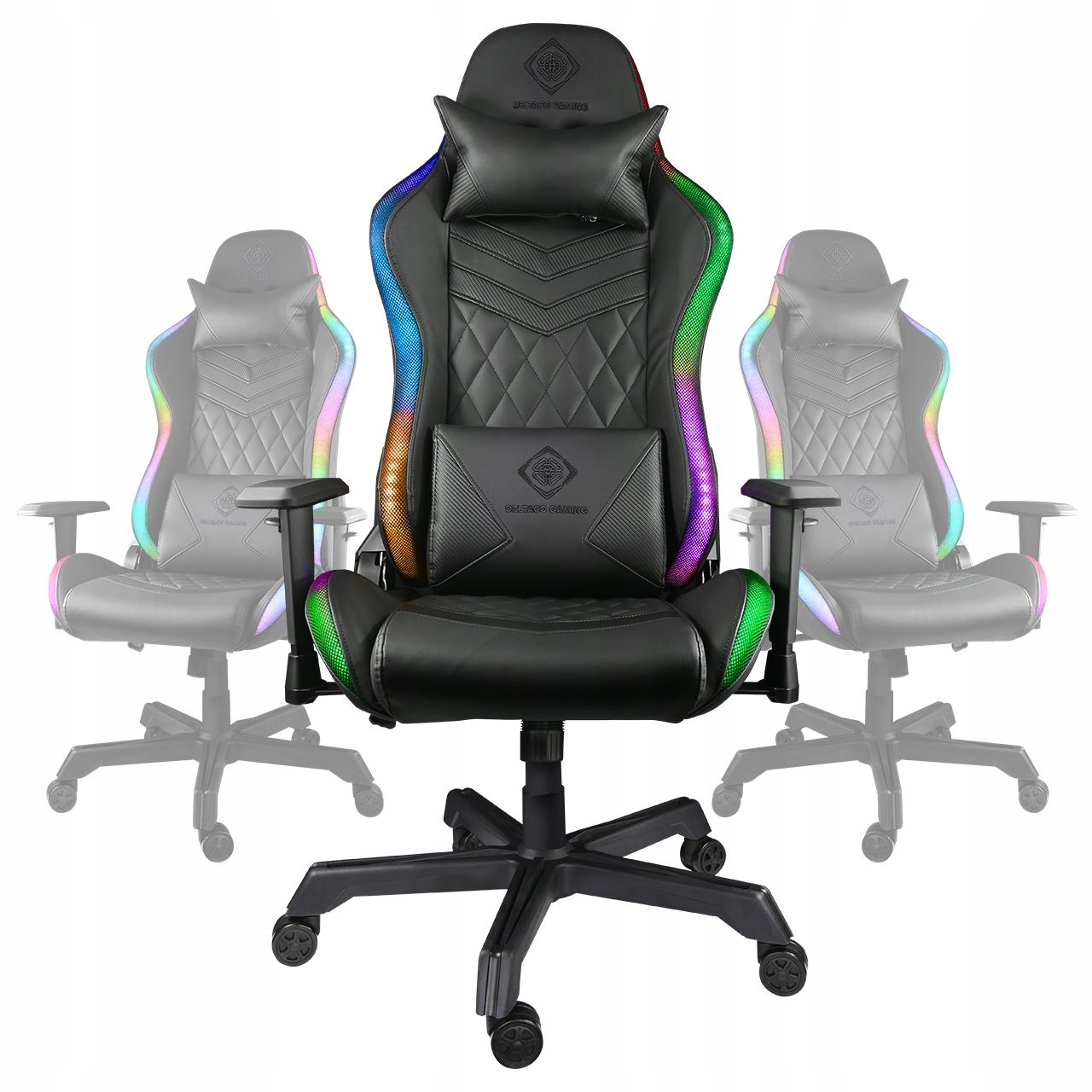 Fotel gamingowy Deltaco GAM-080 skóra sztuczna czarny - Sklep, Opinie ...