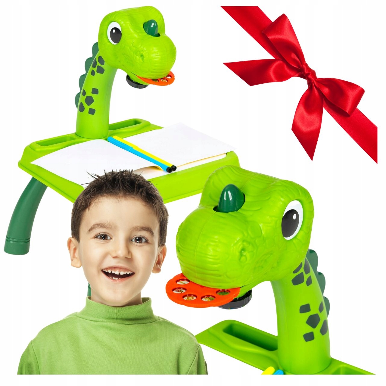 PROJEKTOR DLA DZIECI DO NAUKI RYSOWANIA RZUTNIK STOLIK LED 24 WZORY ...