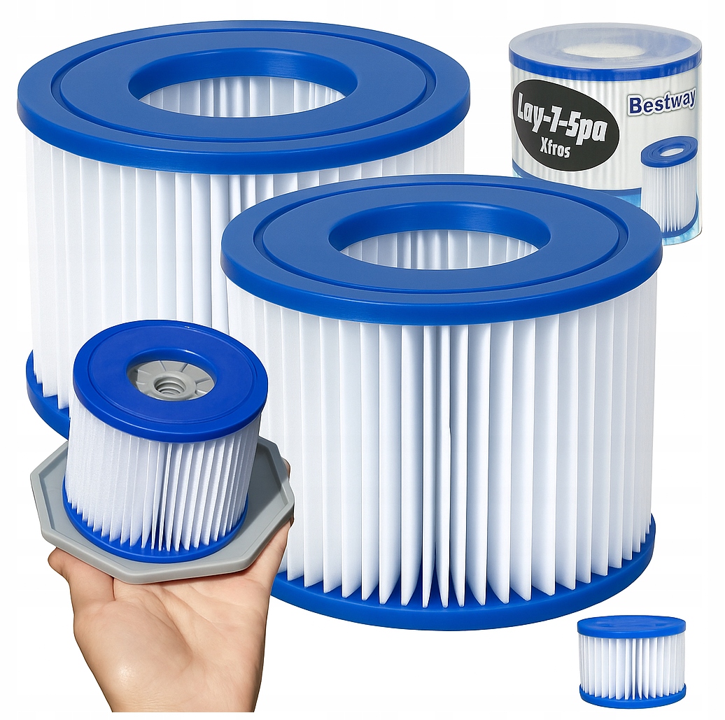 2 x Filtr do Basenu Jacuzzi Lay-Z-SPA Wkłady Filtrujące Bestway 60311 (6942138981155) • Cena ...
