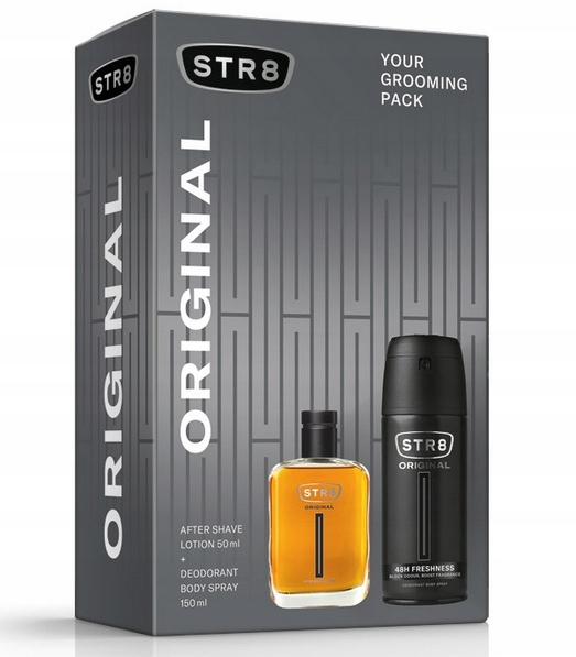 STR8 ORIGINAL ZESTAW DLA MĘŻCZYZNY (DEZODORANT 150ML +WODA PO GOLENIU 50ML) (5900536354743 ...