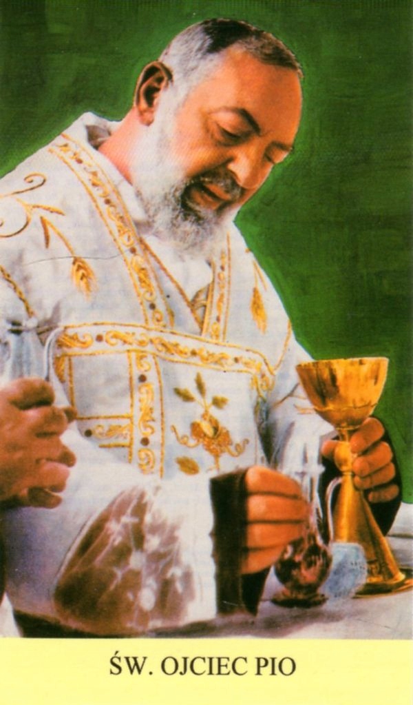 Obrazek sv. Otec Pio. Modlitba po přijímání... za 27.00CZK - Allegro
