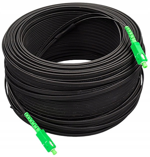 KABEL SVĚTLOVOD SM SC/APC 100m SIMPLEX FTTH OUTDOOR VENKOVNÍ - Allegro