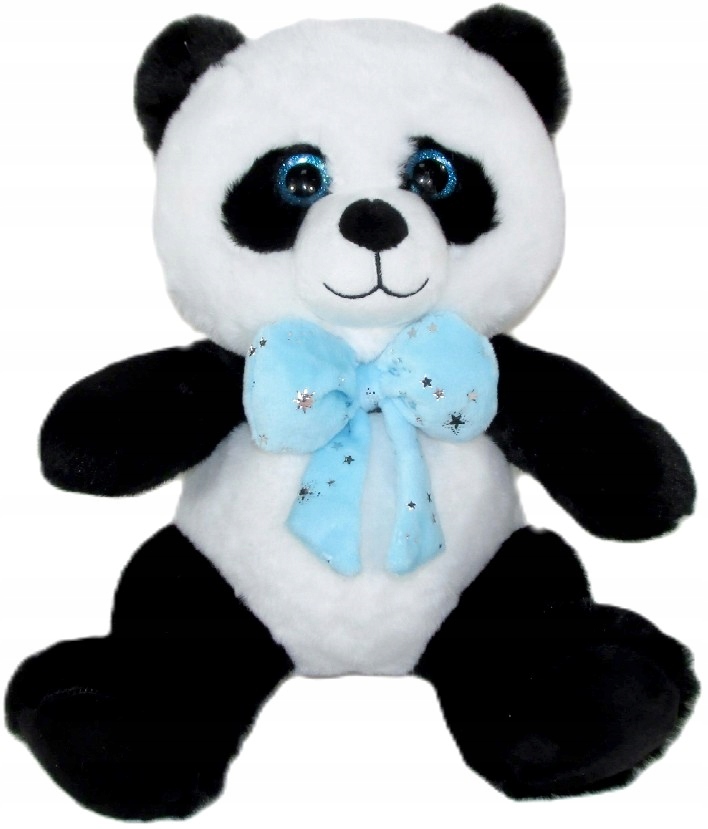 Maskotka Miś Panda z błękitną kokardą - 45cm (5904073169105) • Cena ...