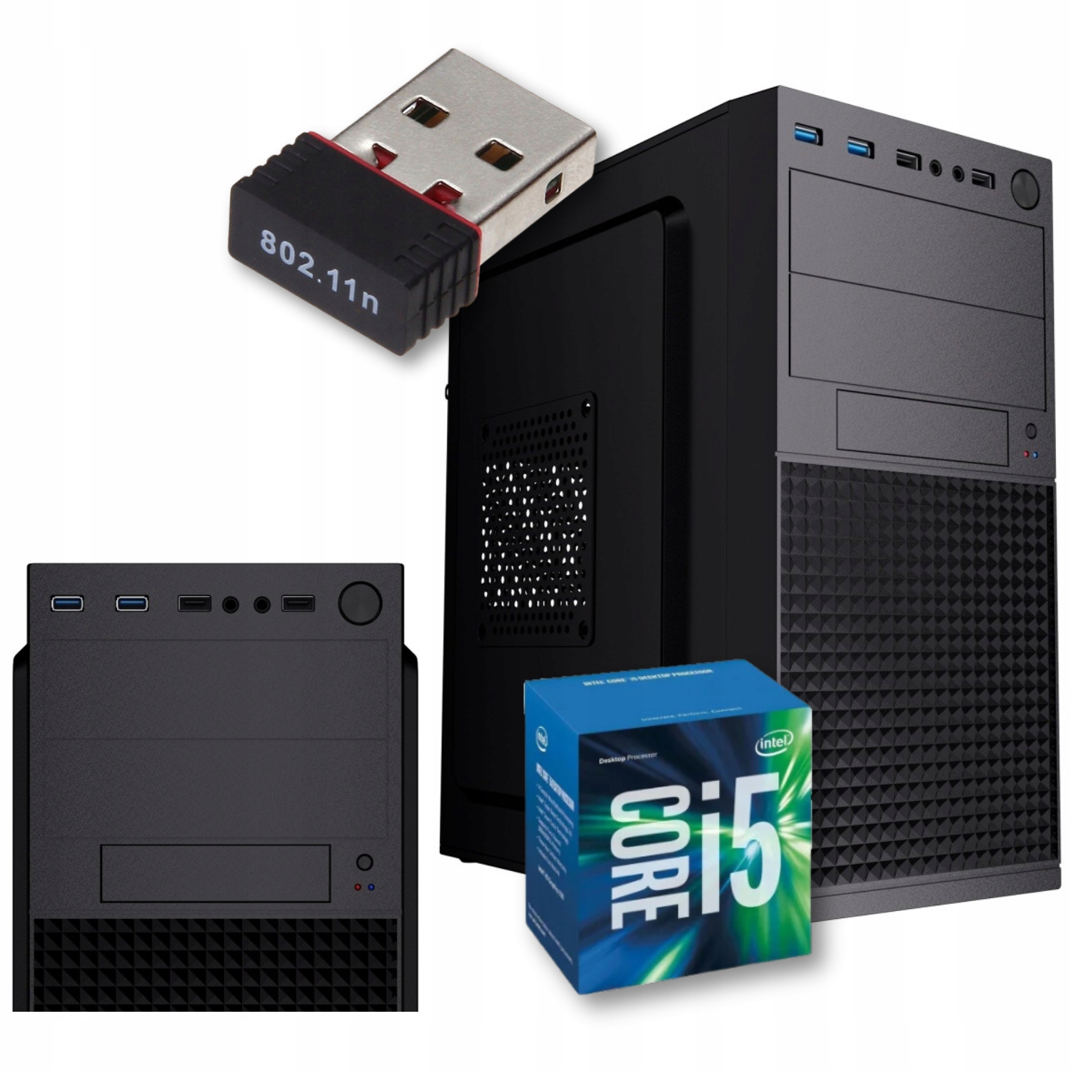 Pix BaseOffice Komputer Stacjonarny i5 8GB 500HDD Win10 WiFi szybki ...