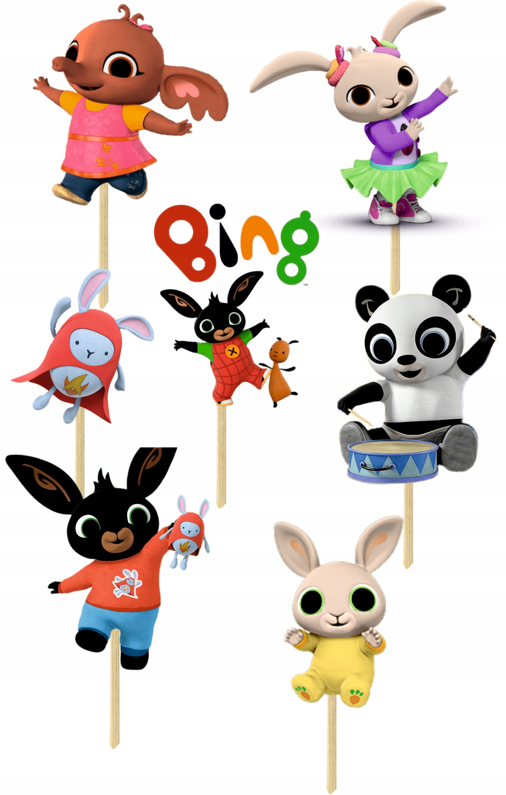 TOPPER NA DORT K NAROZENINÁM BING SADA 7 KUSŮ za 196 Kč - Allegro